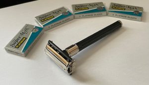 Old Fashion Barber Classic Safety Razor + Mirror Set With 20pcs Blades ...