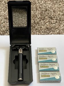 Old Fashion Barber Classic Safety Razor + Mirror Set With 20pcs Blades ...