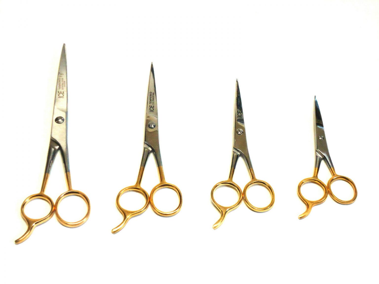 Ice Tempered Barber Scissors - 4pcs Ice Tempered Barber Hair Cutting..
